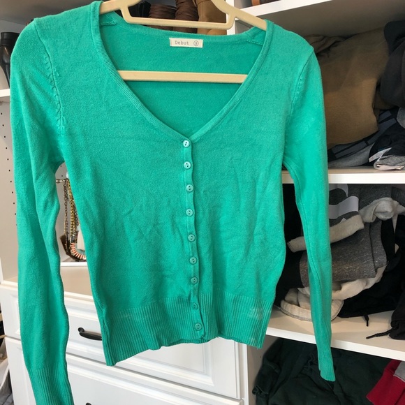debut | Sweaters | Mint Button Up Sweater | Poshmark